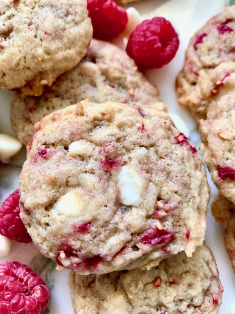 White Chocolate Raspberry Cookies - My Recipe Treasures