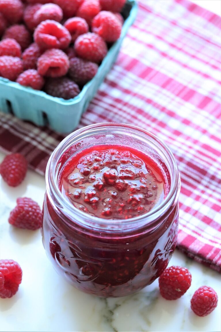 Three Ingredient Raspberry Jam - My Recipe Treasures